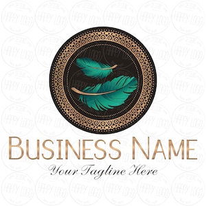 DIGITAL Feather Logo Custom Logo Design Photography Logo - Etsy