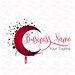 DIGITAL Custom Logo Design Red Moon Stars Logo Celestial - Etsy