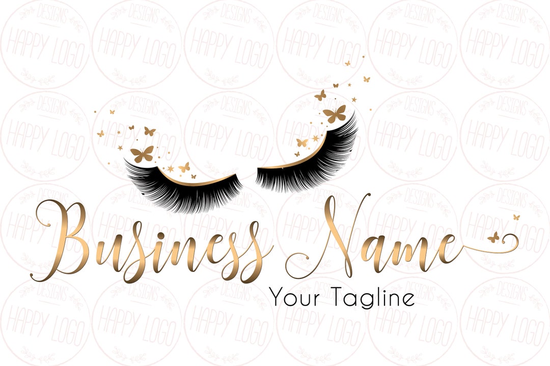 Lashes Logo, Custom Logo Design , Lash Butterfly Logo, Eyelashes Beauty ...