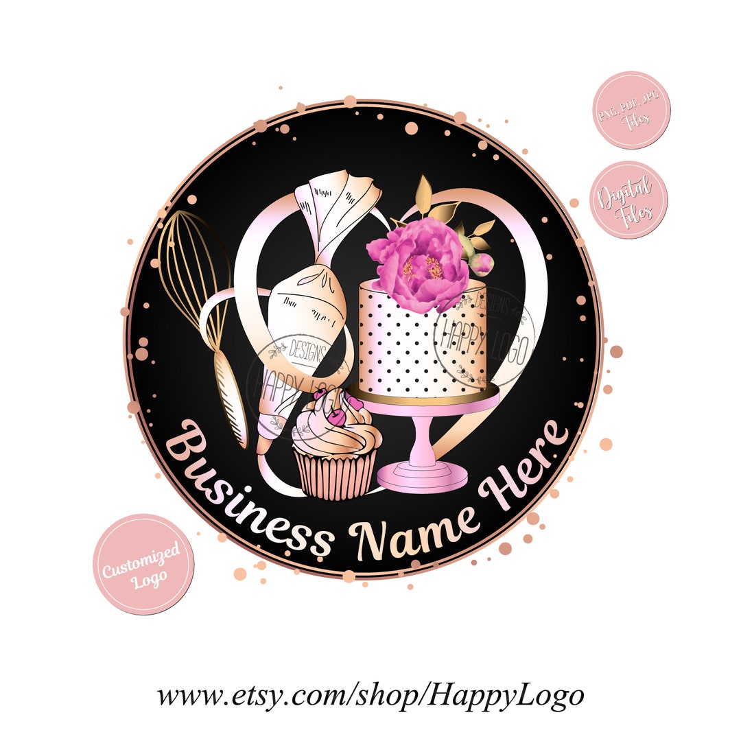 Bakery Logo Design, Baking Logo, Premade Business Branding, Cake ...