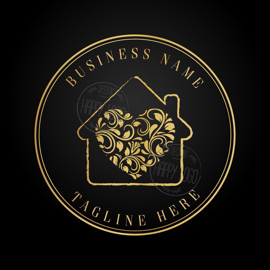 Real Estate Logo, Realtor Logo, Round House Heart Logo, Residential ...
