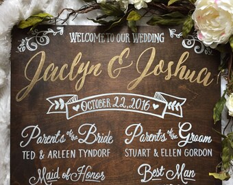 Wedding Party Sign Wedding Ceremony Sign Wedding Program
