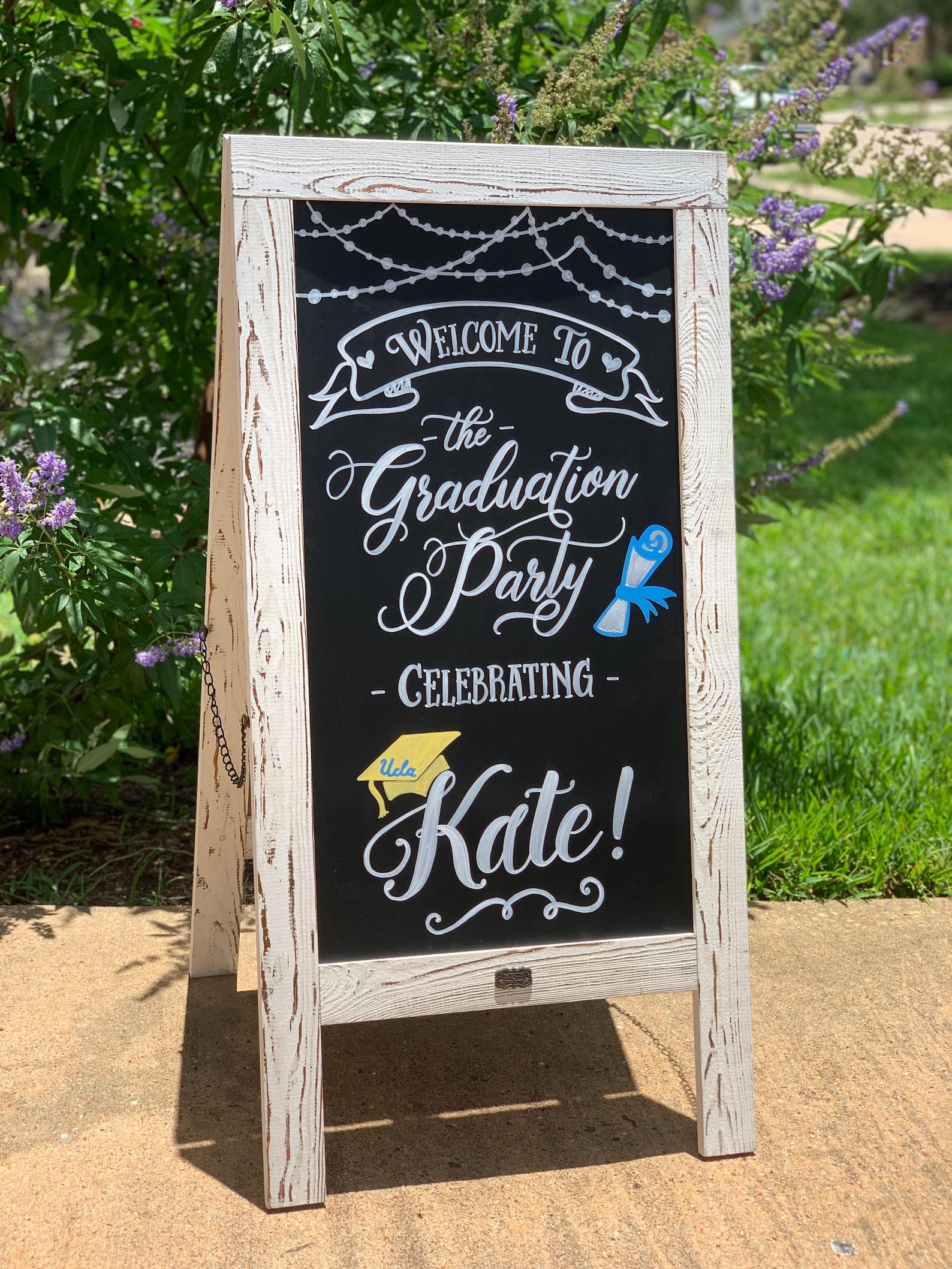 Custom Hand-painted Graduation Chalkboard Sign: Party Decor - Etsy