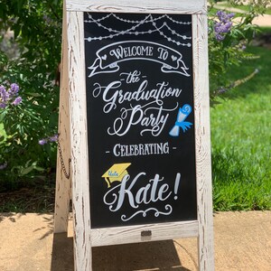 Custom Hand-painted Graduation Chalkboard Sign: Party Decor - Etsy