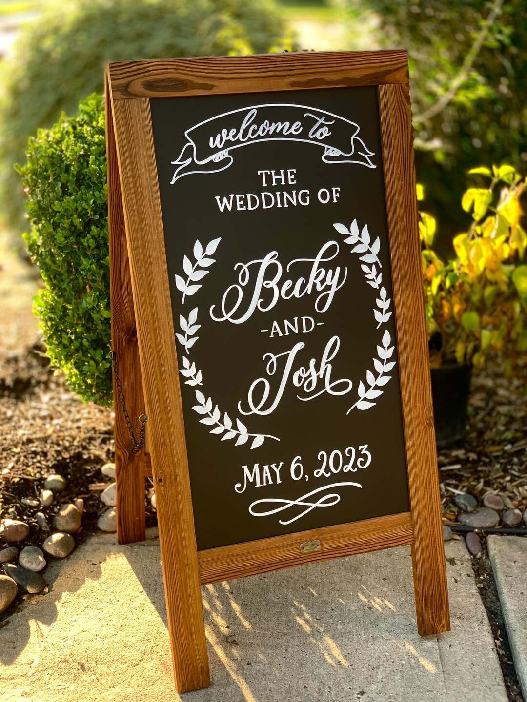 Wedding Welcome Sign Easel - Rehearsal Dinner Easel Sign • Wedding A ...