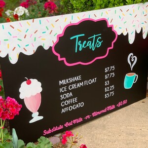 Ice Cream Shop Menu Restaurant Menu Sign Food Truck Sign - Etsy Canada