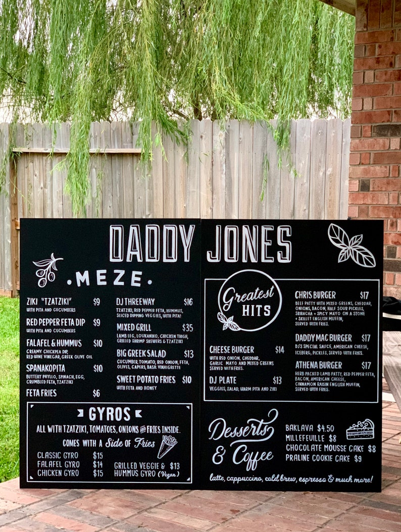 Ice Cream Shop Menu Restaurant Menu Sign Food Truck Sign - Etsy UK