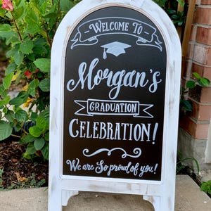 Custom Hand-painted Graduation Chalkboard Sign: Party Decor - Etsy