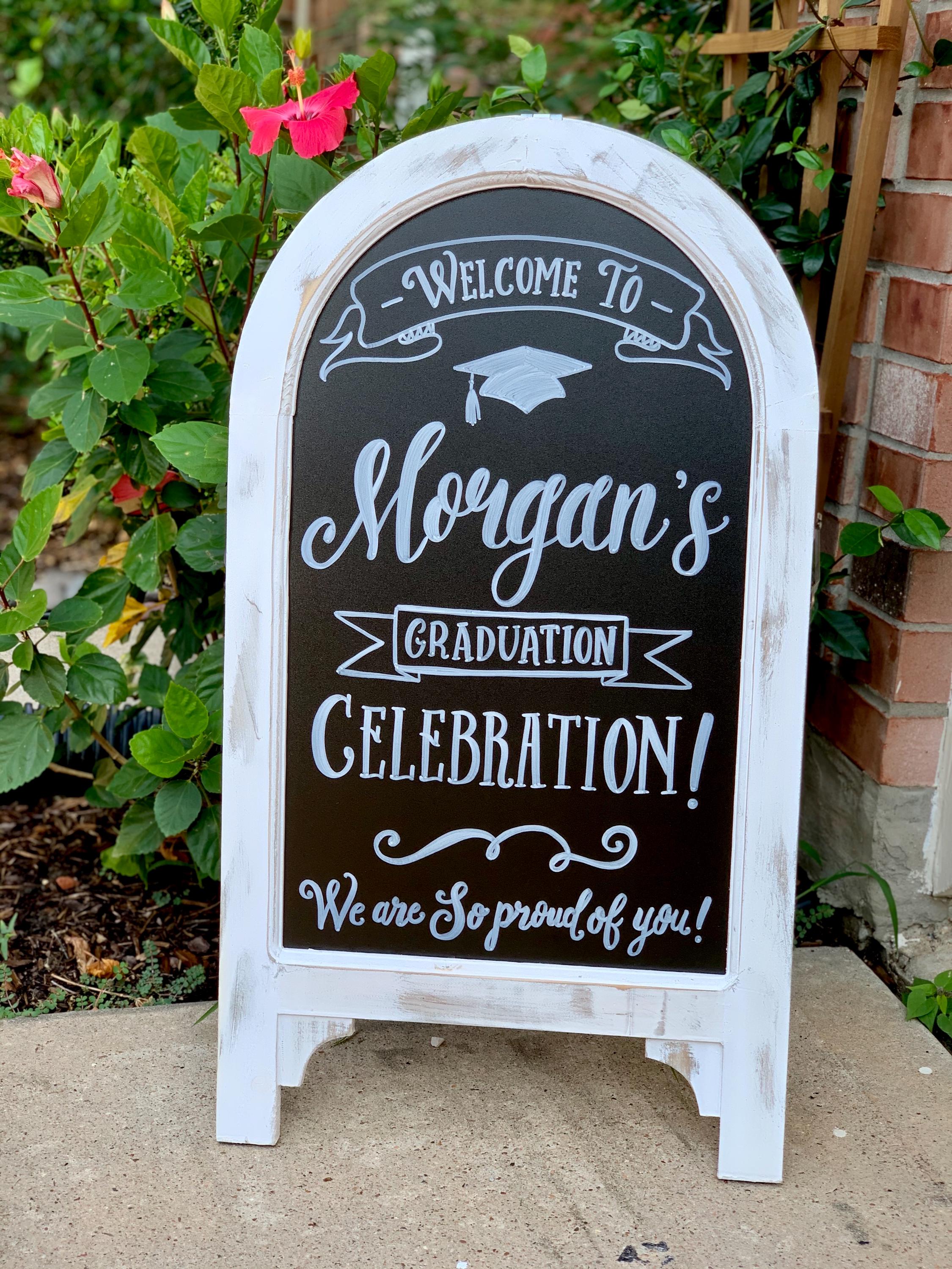 Custom Hand-painted Graduation Chalkboard Sign: Party Decor - Etsy