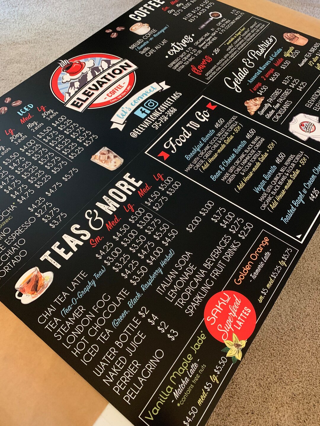 Coffee Shop Menu Restaurant Menu Sign Food Truck Sign Business Menu ...