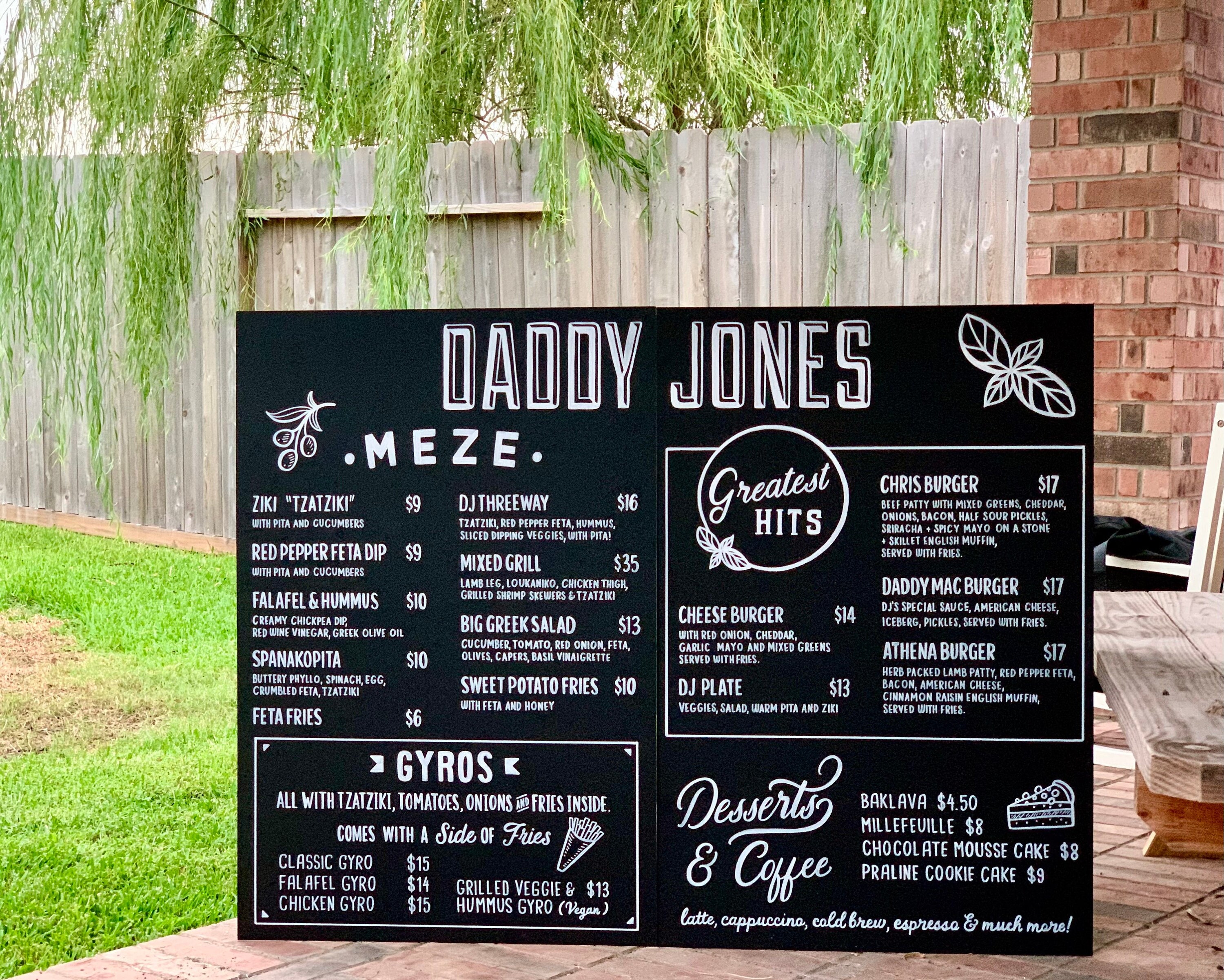Restaurant Menu Sign Food Truck Sign Business Chalkboard | Etsy