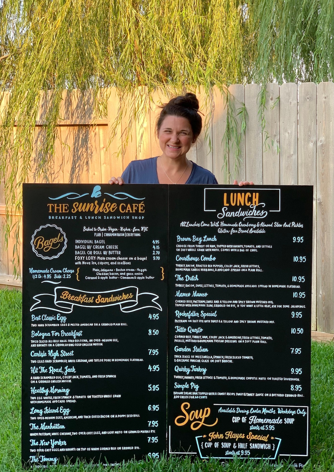 Restaurant Menu Sign • Food Truck Sign • Business Chalkboard Sign ...