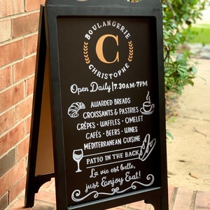 Business Sidewalk Sign, Bakery Chalkboard Easel Sign •a-frame ...