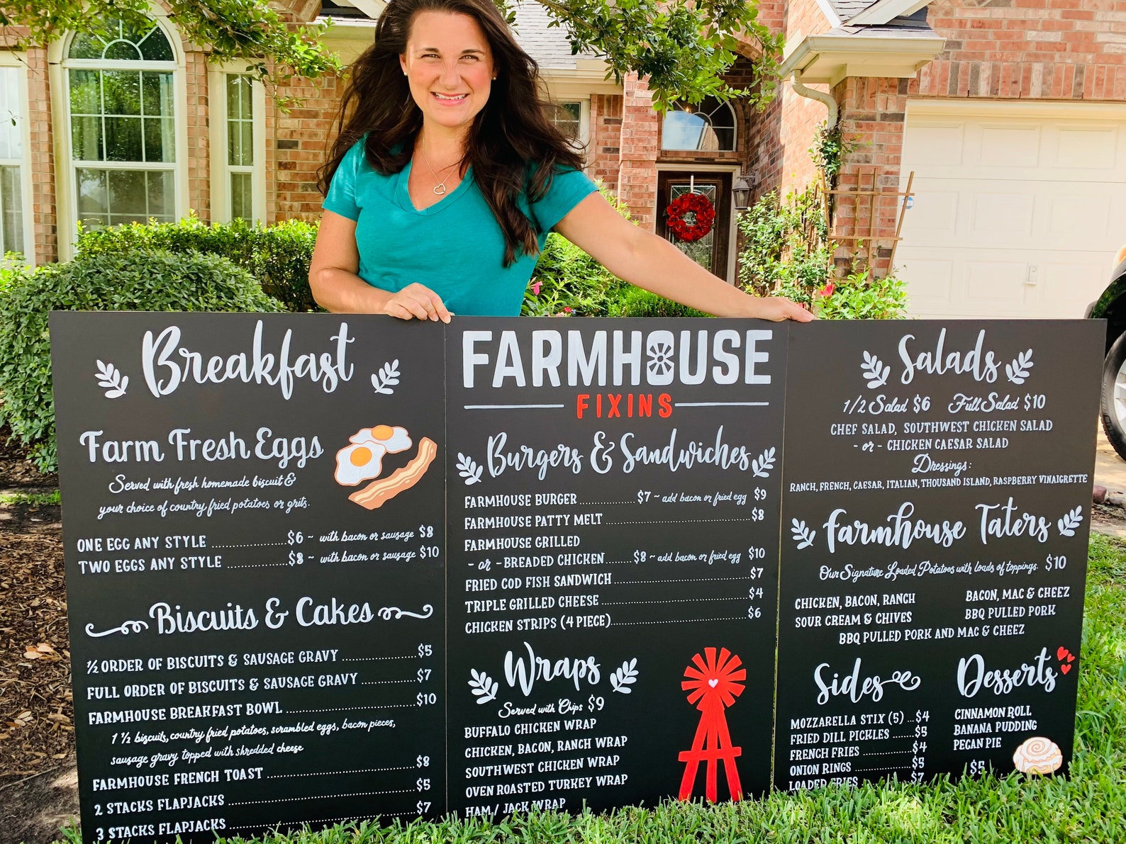 Restaurant Menu Sign Food Truck Sign Business Chalkboard | Etsy