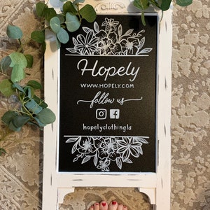 Coffee Shop Chalkboard Easel • Boutique Sign • Business Chalkboard Sign ...