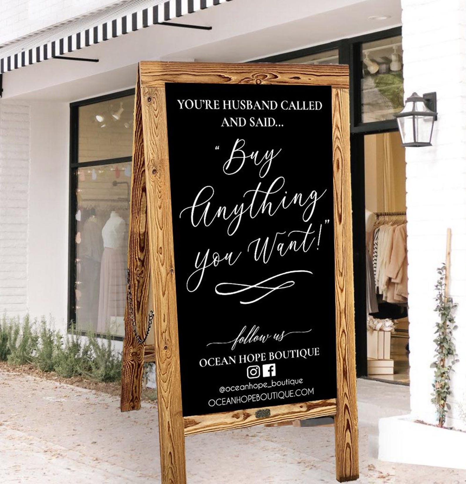 Rustic Wood Chalkboard A-frame Easel: Restaurant Wait to Be Seated Sign ...