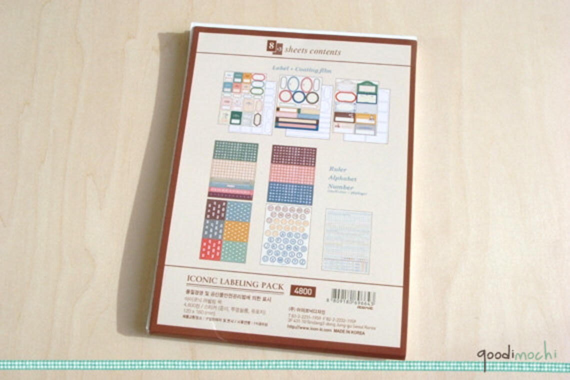 Labels for Study and Work Iconic Labeling Pack / Diary - Etsy UK