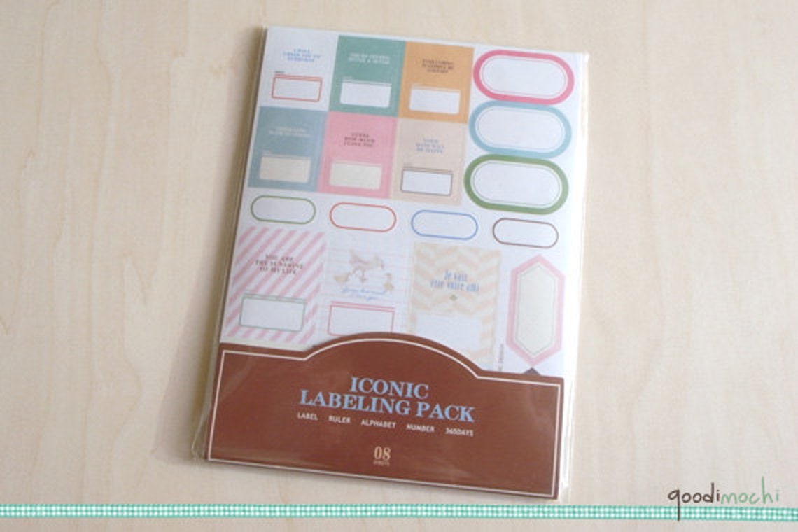 Labels for Study and Work Iconic Labeling Pack / Diary - Etsy UK