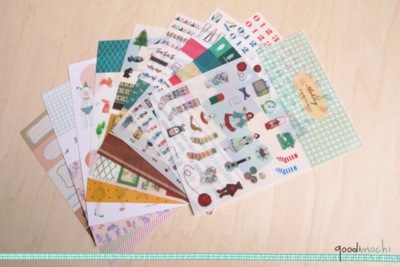 Diary Deco Pack Sticker Set 9 Sheets, 200 Pcs Cottage Chic, Ashley ...