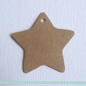 Star Shaped Kraft Tags Set of 20 // Gift Tags, Wedding Favor Tags ...