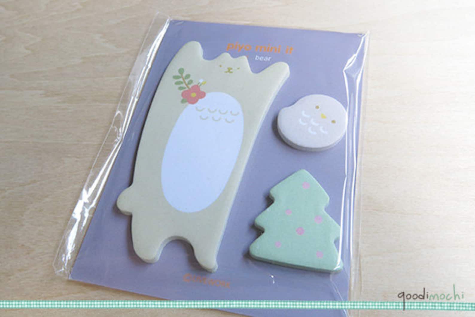 Cute Bear Post It Set Horse, Tree, New Moon, 72 Pcs // Cute Sticky ...