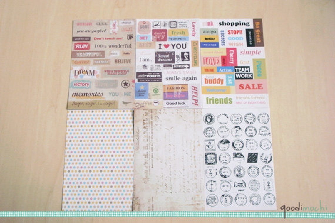 Paper Collage Art Sticker Set // Message, Graffiti, Street Art, Postage ...