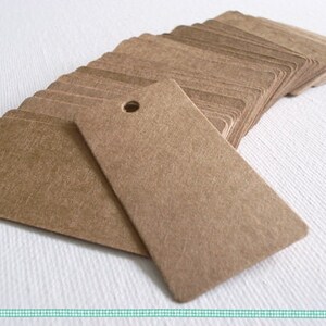 Small Kraft Tags Set of 50 Gift Tags, Wedding Favor Tags, Escort Card ...