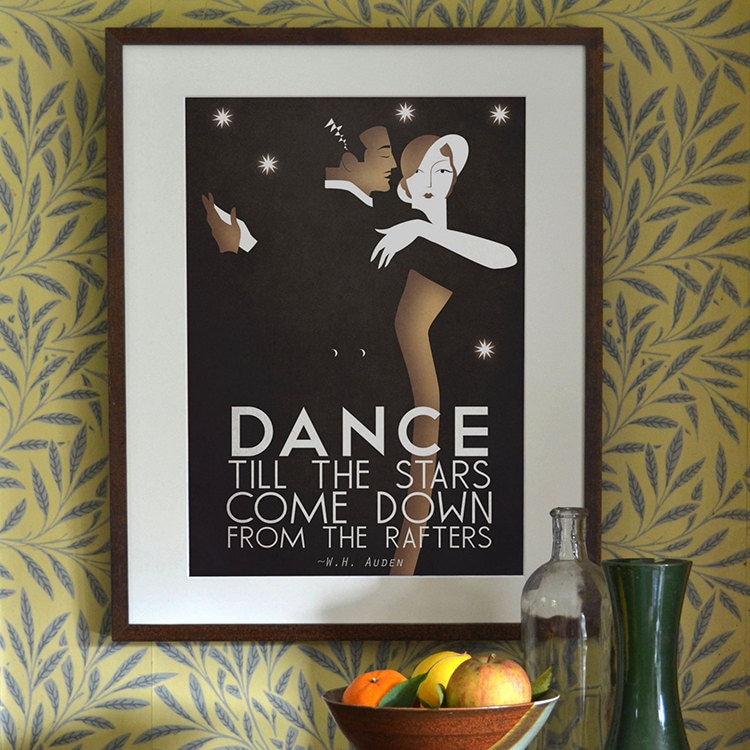 Dance Tango Art Deco Poster Print A3 A2 A1 Vintage 1940's - Etsy