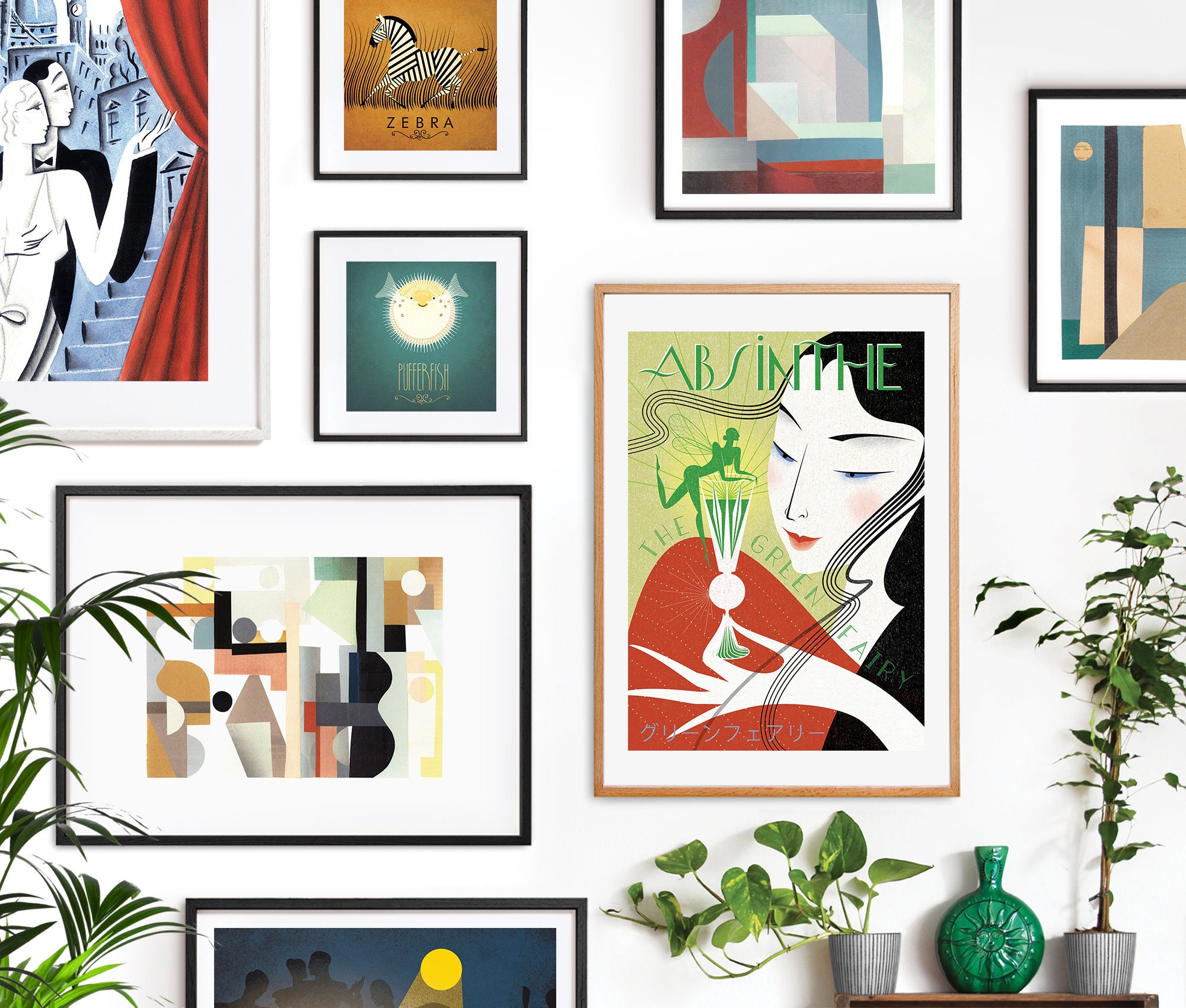 Art Nouveau Absinthe Poster Japanese Lady Print Vogue Fashion - Etsy UK