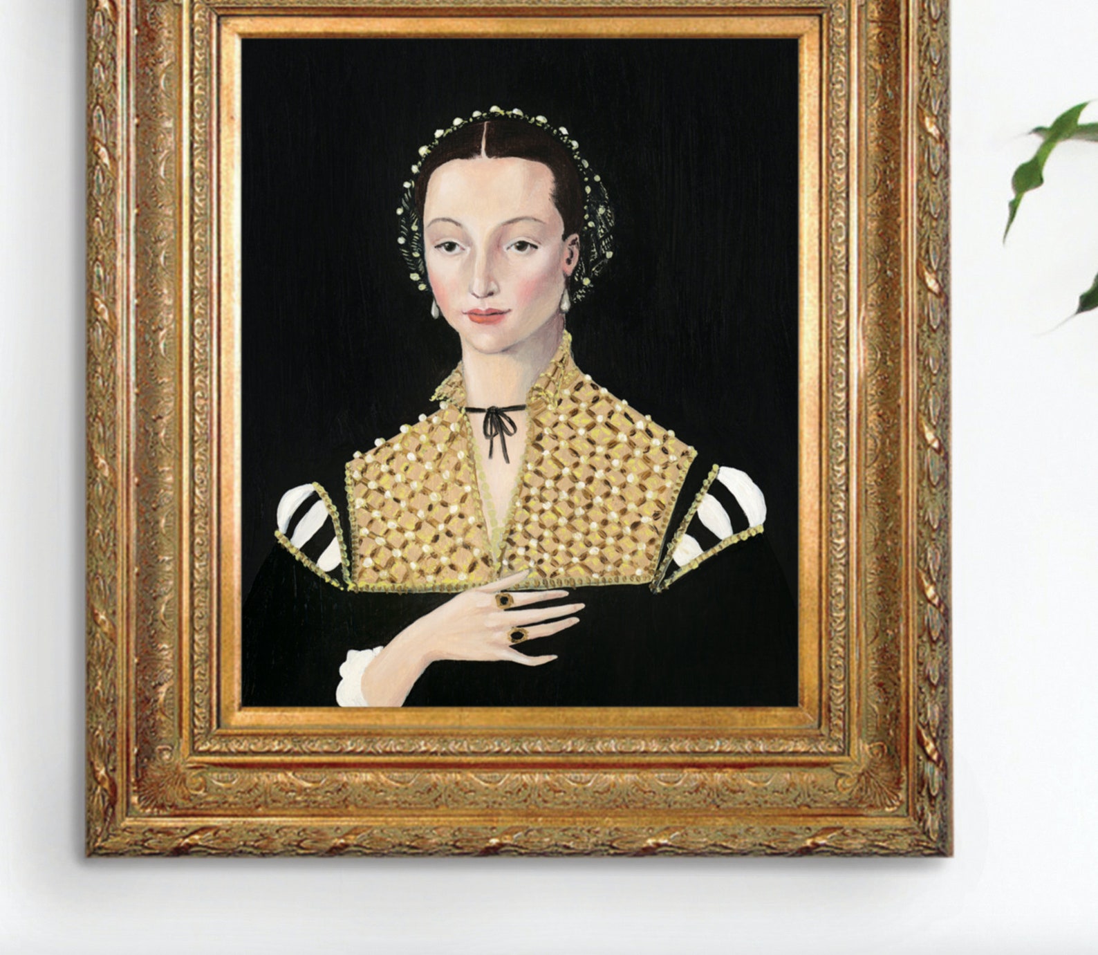 Anne Boleyn Portrait Tudor Style Art Print, Beautiful Miniature ...