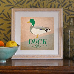 Duck Print Farmhouse Baby Nursery Animal Alphabet Poster Art - Etsy UK