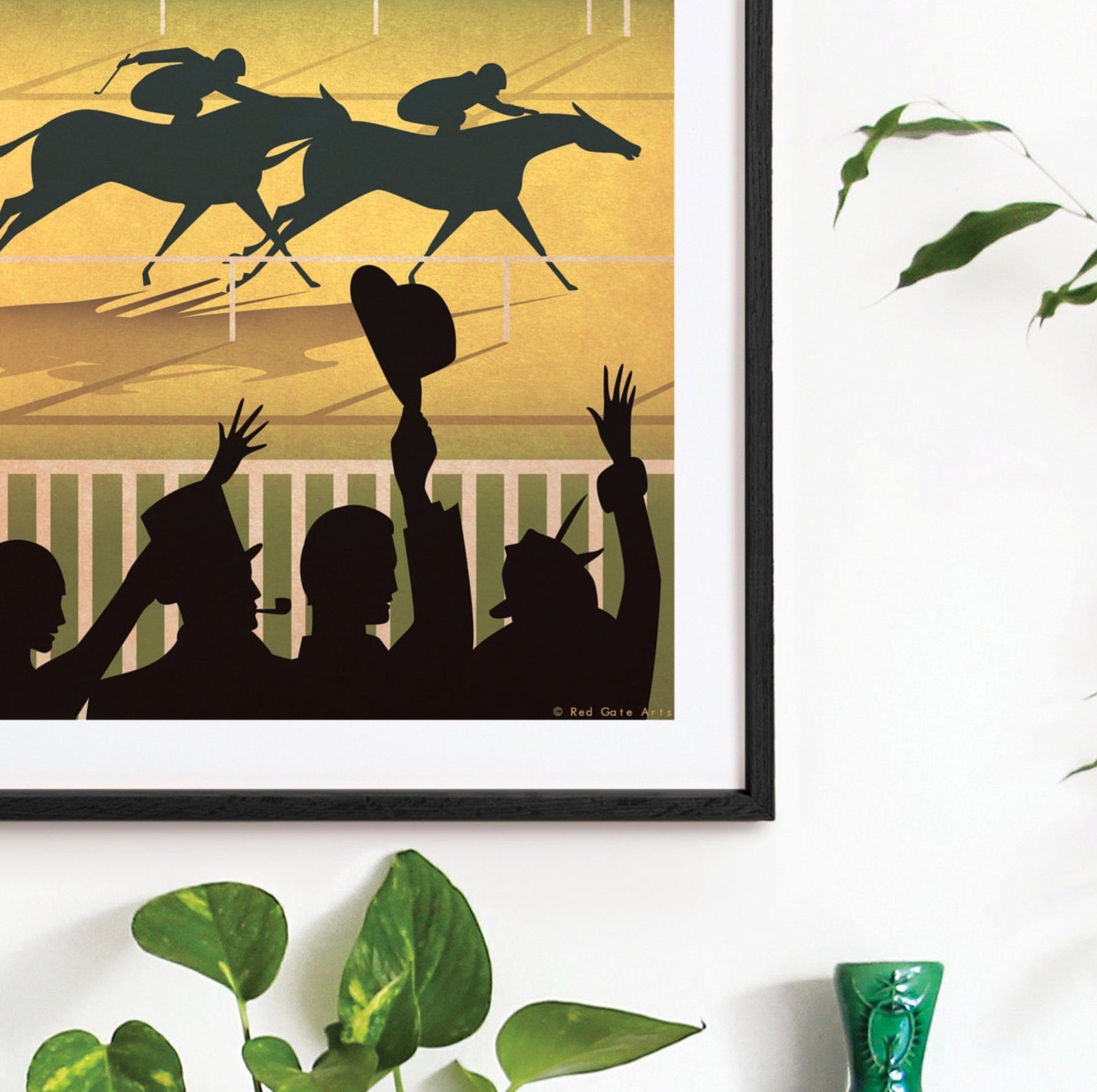 Cheltenham Races Poster Horse Art Deco Print Bauhaus Vintage | Etsy