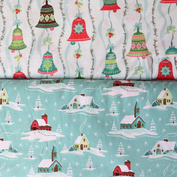Retro Christmas Fabric - Etsy