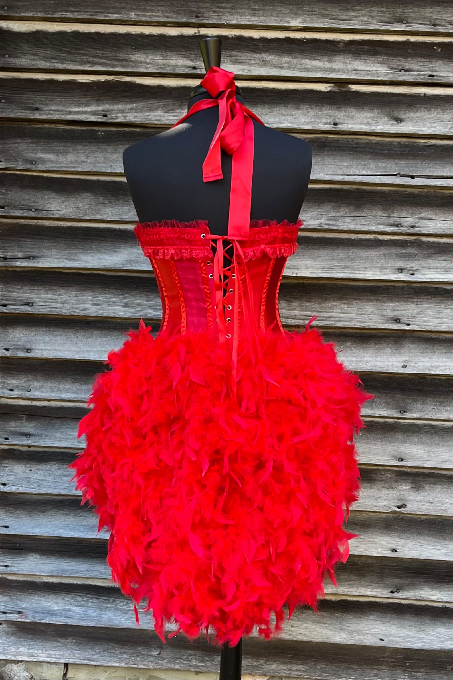 Size L or Xl-red Victorian Lace Burlesque Carnival Circus Costume ...