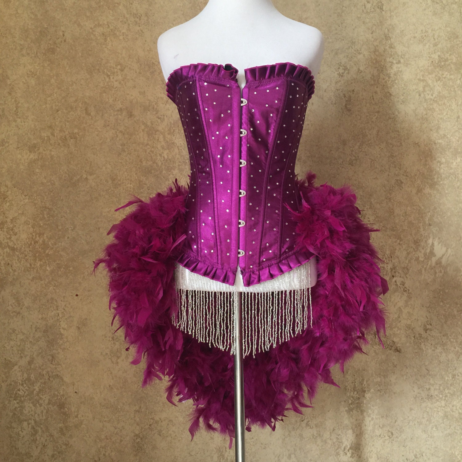 Pick Size-purple Scattered Crystal Pin up Showgirl Saloon Girl Can Can ...