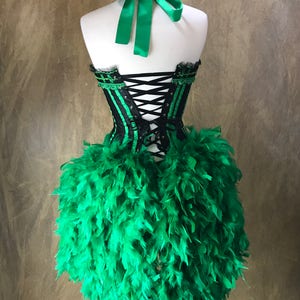 Pick Size-green & Black Victorian Lace Burlesque Carnival Feather ...
