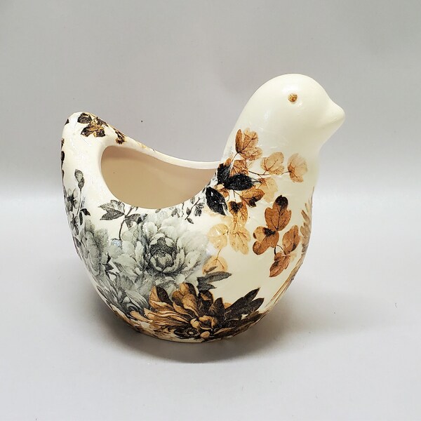Ceramic Bird Planter - Etsy