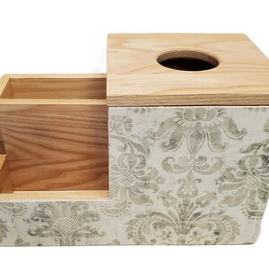 Handmade Decoupage Wood Tissue Box With Storage: Old World Design - Etsy