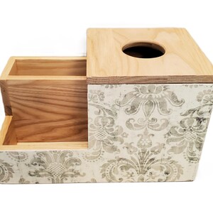 Handmade Decoupage Wood Tissue Box With Storage, Old World Design ...