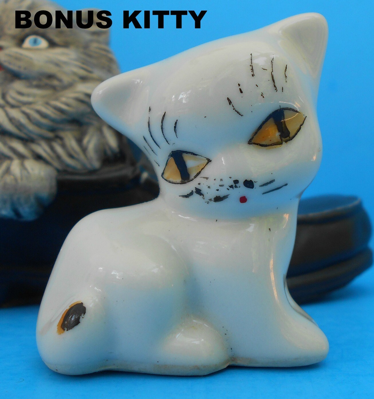 Collectibles Figurines & Knick Knacks Vintage White Cat Figurine Kitty ...