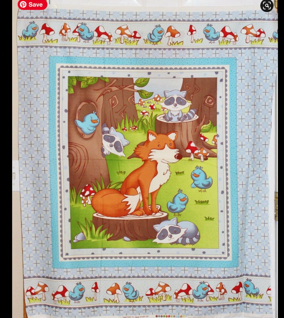 25-oop-mr. Fox and Friends Quilting Panel 35 X 44 - Etsy