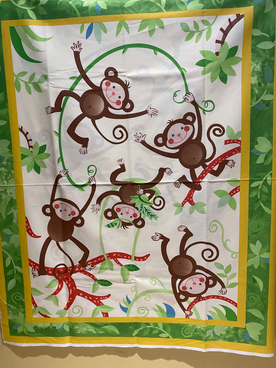 Monkeys in the Jungle Panel (32-01B) - Etsy