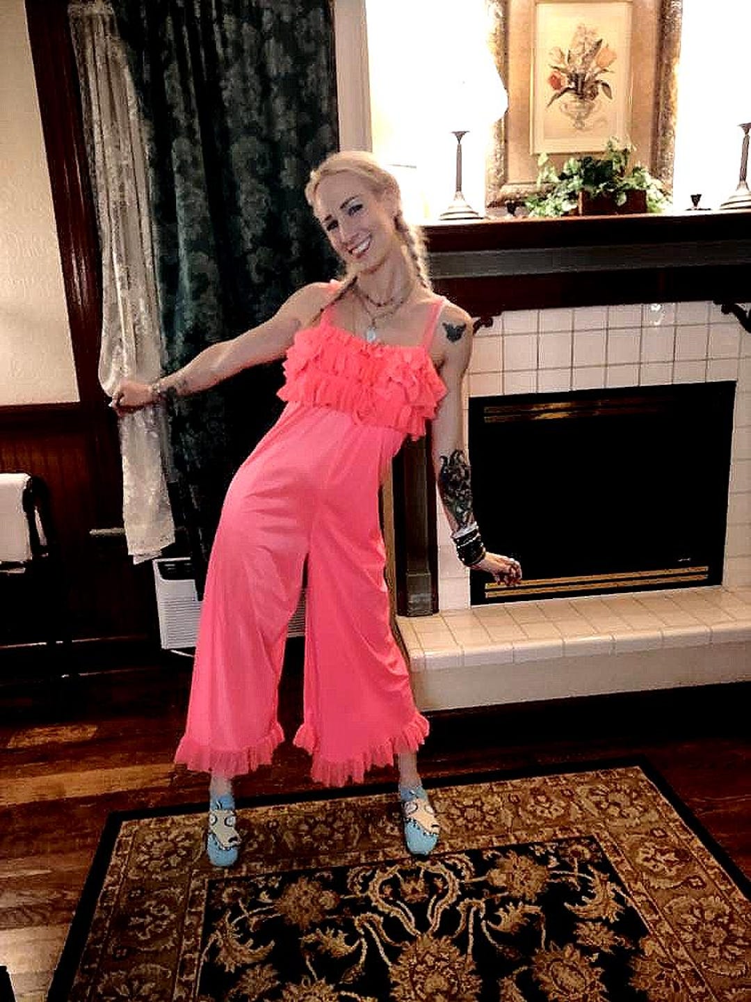 Sexy & Fun Nightie Jumpsuit Sheer Vintage Size Med Good for a Current ...