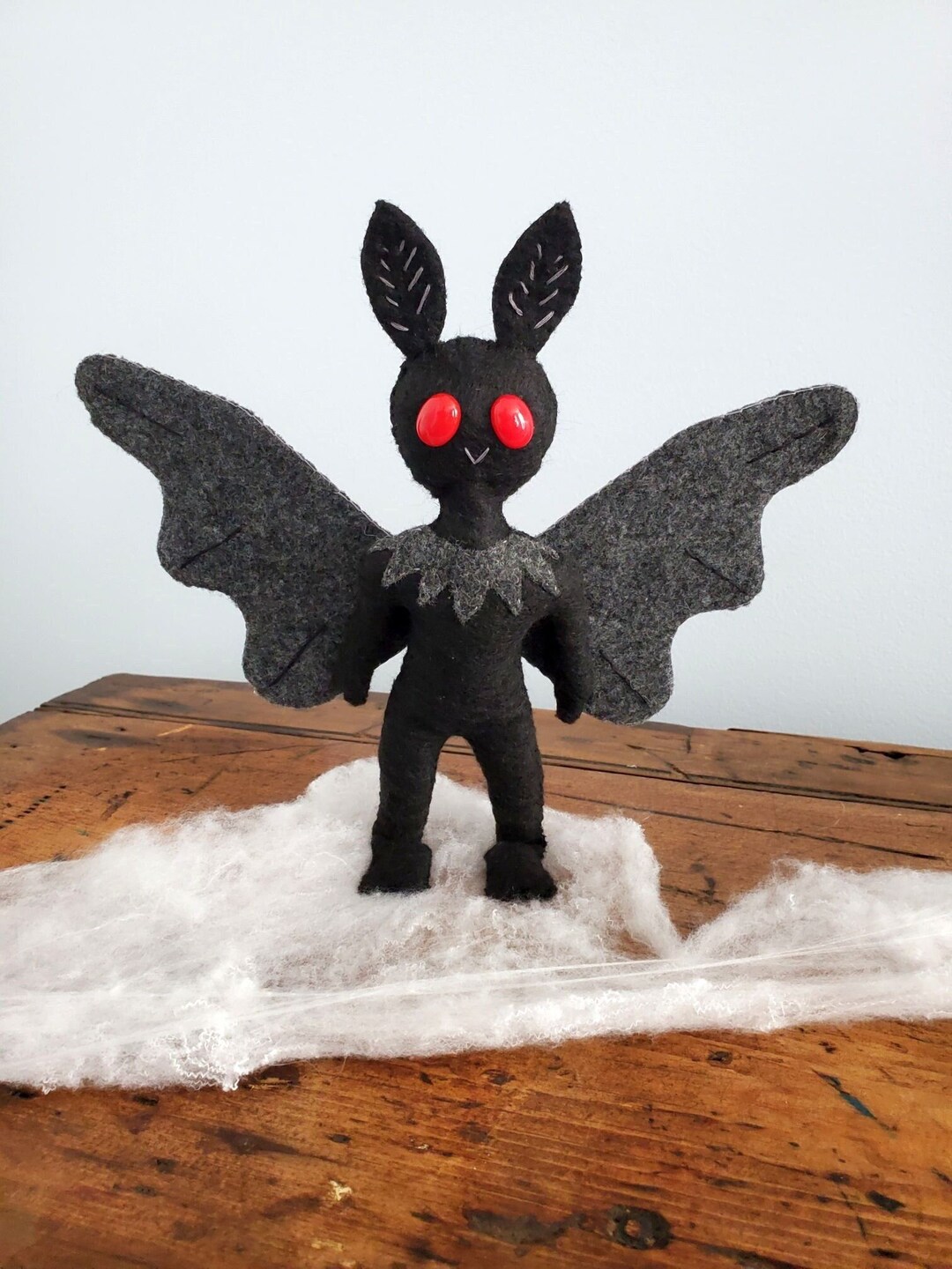 Freestanding Handmade Felt Mothman Cryptid Doll - Etsy