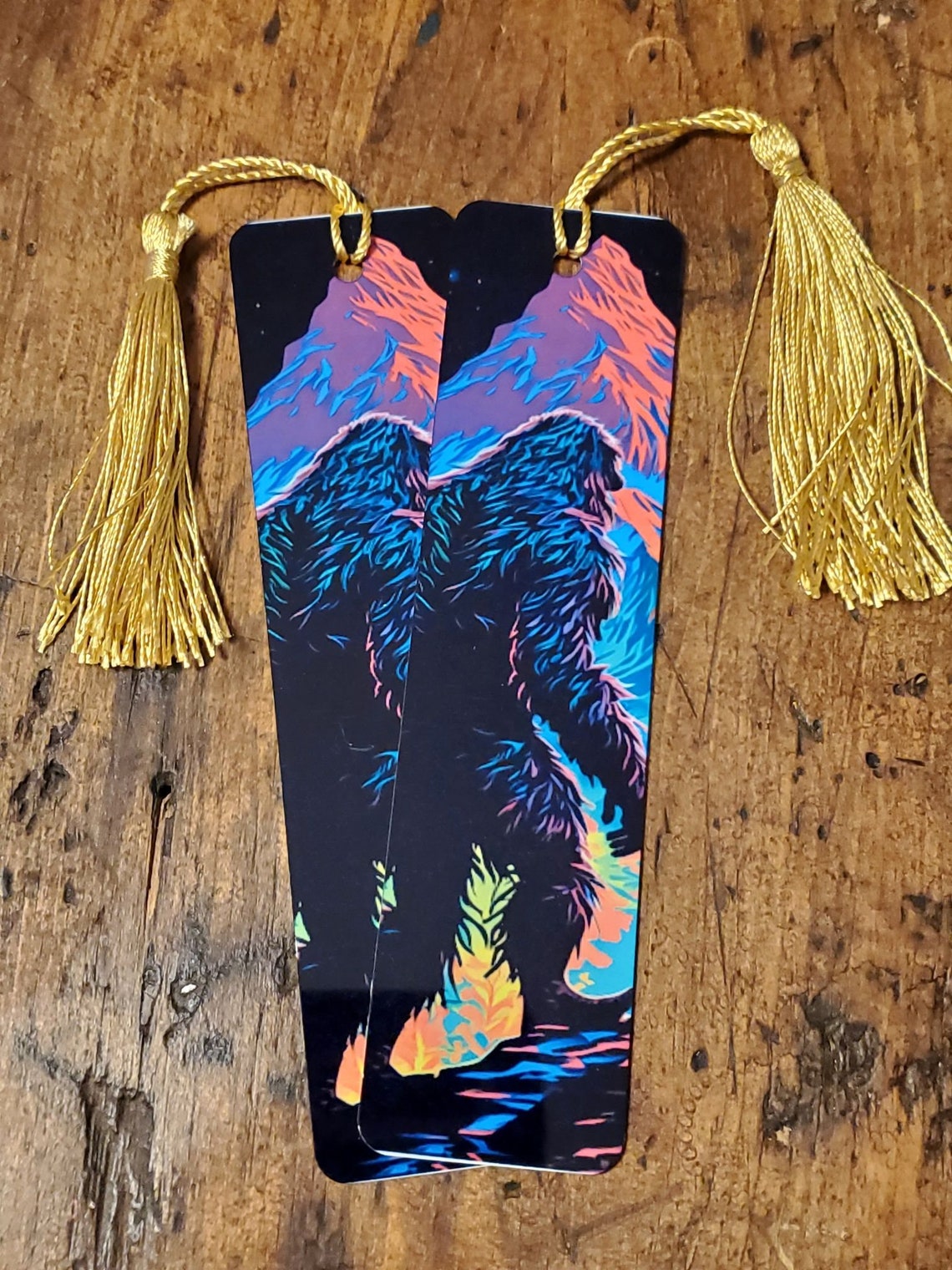 Bigfoot/sasquatch Cryptid Metal Bookmark With Tassel - Etsy