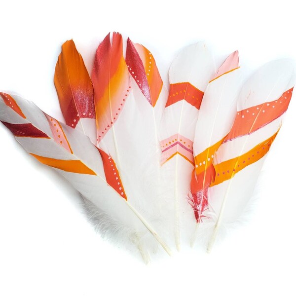 Painted Feathers - Etsy