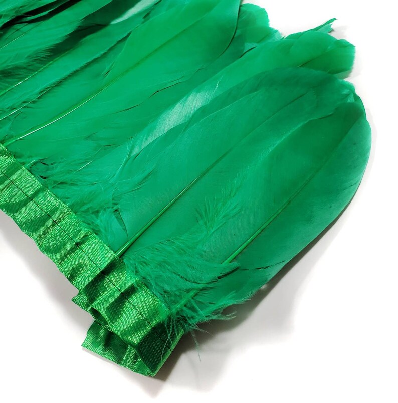 1 Yard GREEN Goose Feather Trim | Etsy