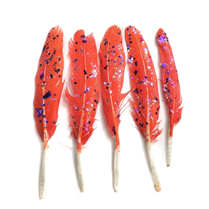 Painted Feathers - Etsy