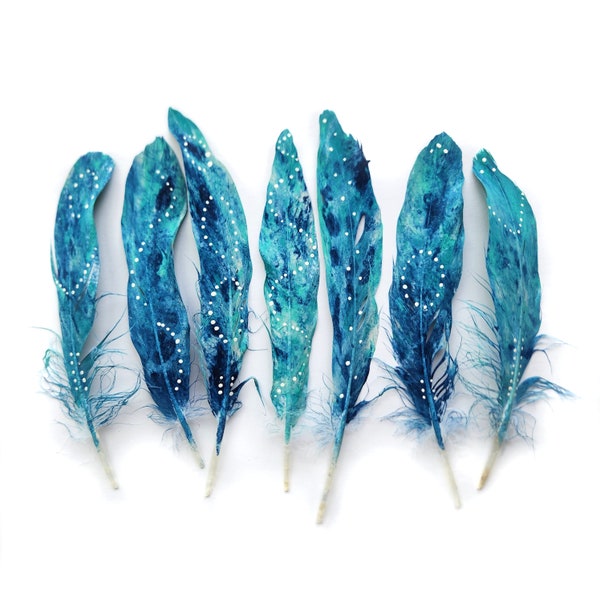 Painted Feathers - Etsy