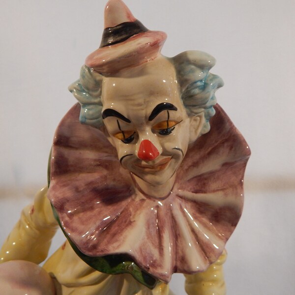 Antique Clown Statues - Etsy